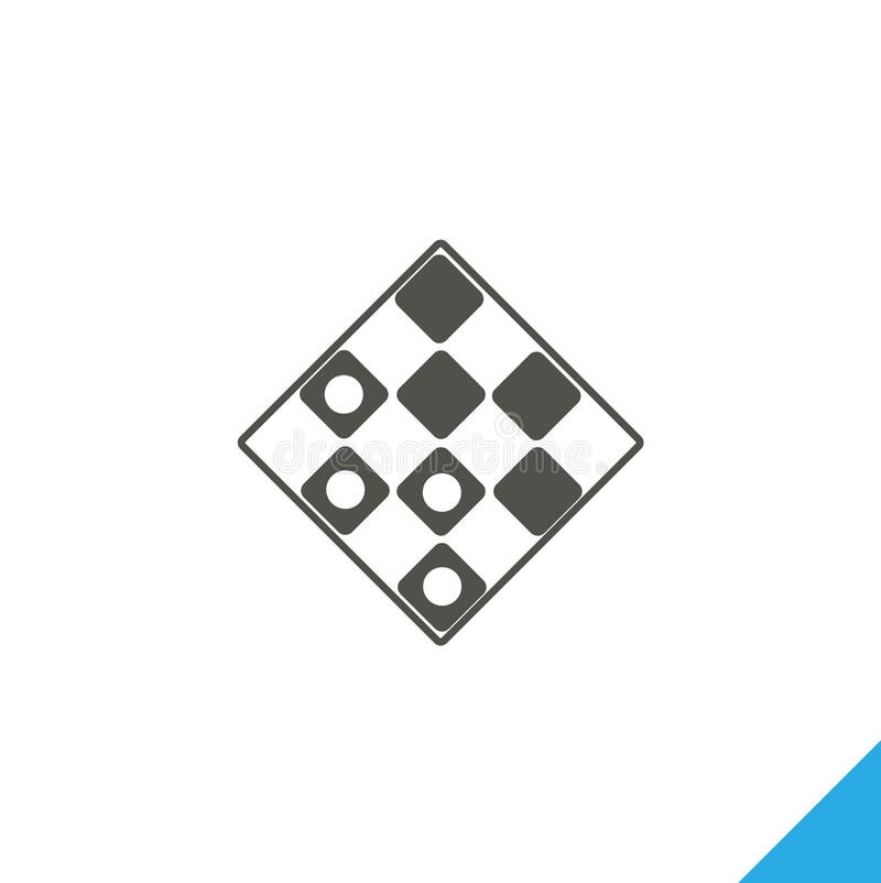 Checkers Simple Icon. Checkers or Chess Icon Stock Vector ...