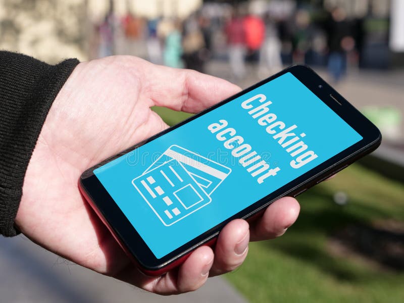 Checking Account Card is Shown Using the Text Stock Image - Image of ...