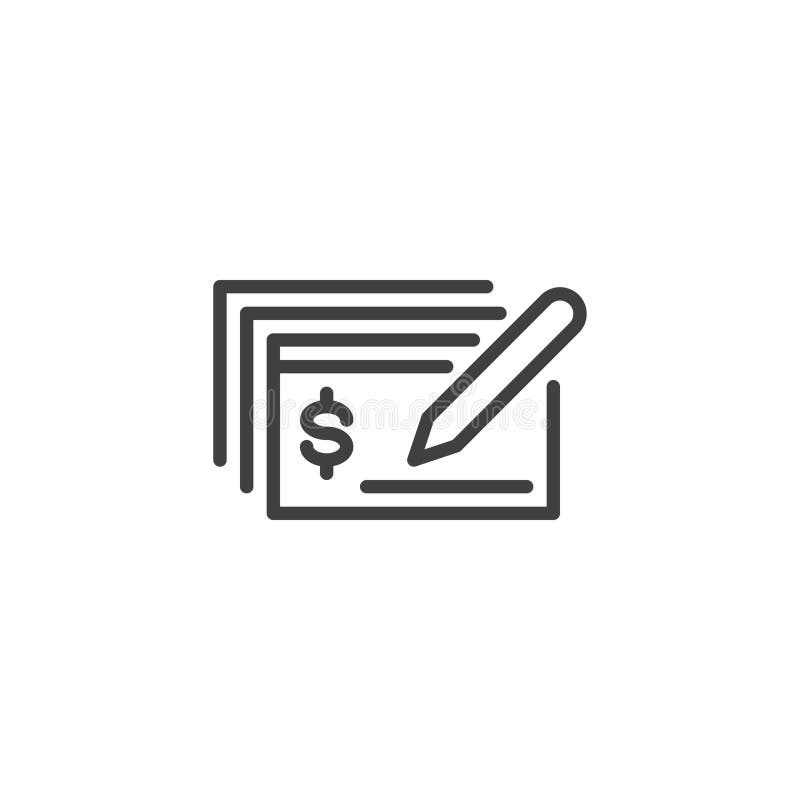 Checking Account line icon stock illustration. Illustration of payment ...