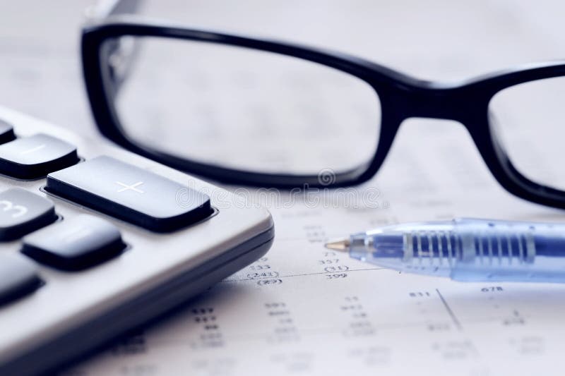 Checking Accounts with a Calculator Stock Photo - Image of banker ...