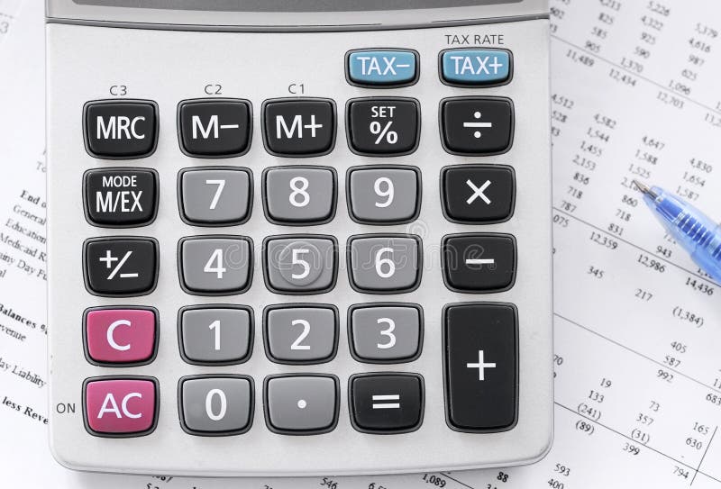 Checking Accounts with a Calculator Stock Photo - Image of billing ...