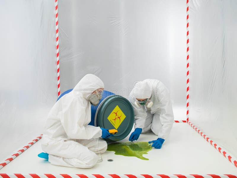 Checking a Biohazard in a Containment Tent Stock Image - Image of ...