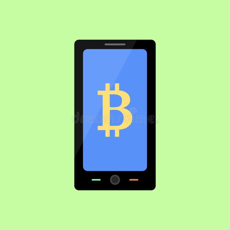 Checking Bitcoin Balance on Mobile Stock Vector - Illustration of ...