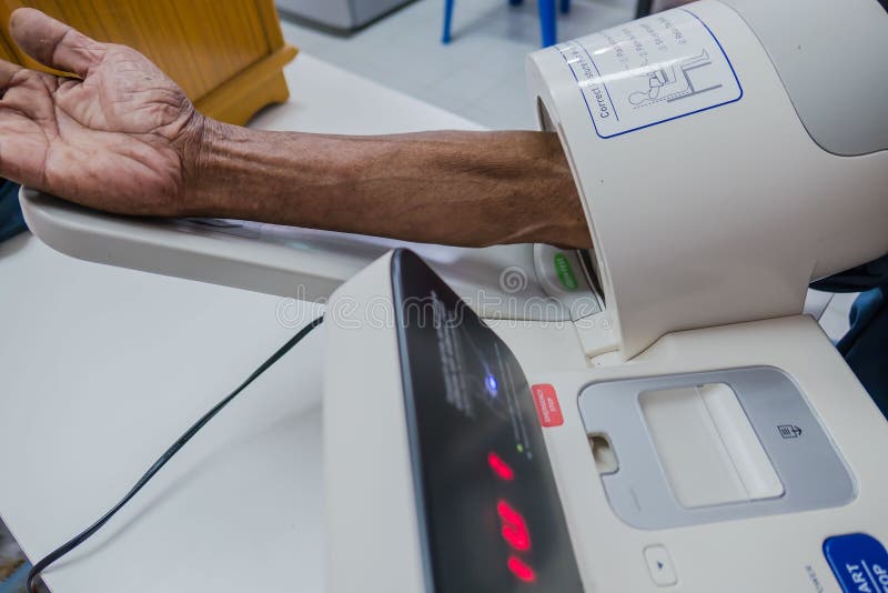 Checking the Blood Pressure in the Hospital with a Digital Equipment ...