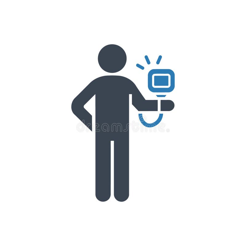 Checking Blood Pressure Icon Stock Vector - Illustration of icon, blood ...