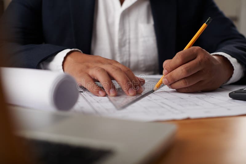 Checking blueprint stock image. Image of blueprint, closeup - 72585197