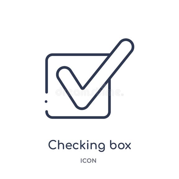 Checking Box with a Checkmark Icon from User Interface Outline ...