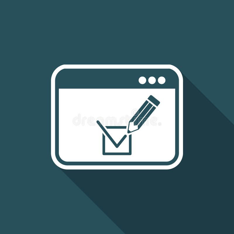 Checking box web icon stock vector. Illustration of modern - 118523542