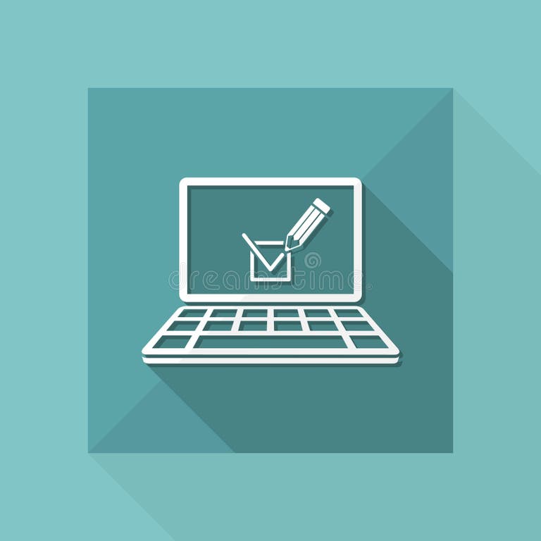 Checking box web icon stock vector. Illustration of modern - 119150663