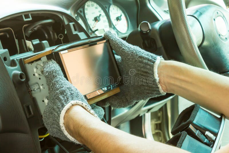 Checking the Car Audio, Car Service Stock Image - Image of equipment ...