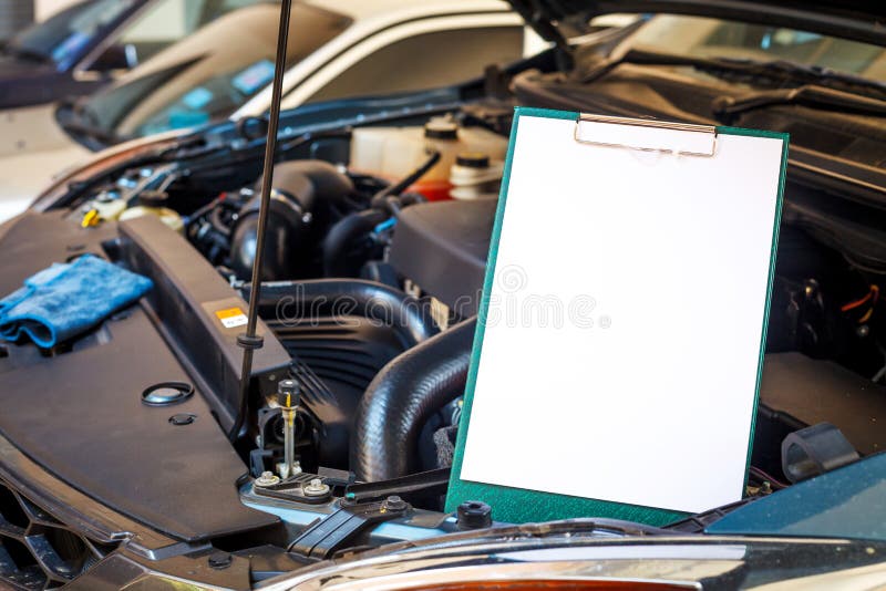 Checking Car Engine and Auto Repair Stock Image - Image of change ...