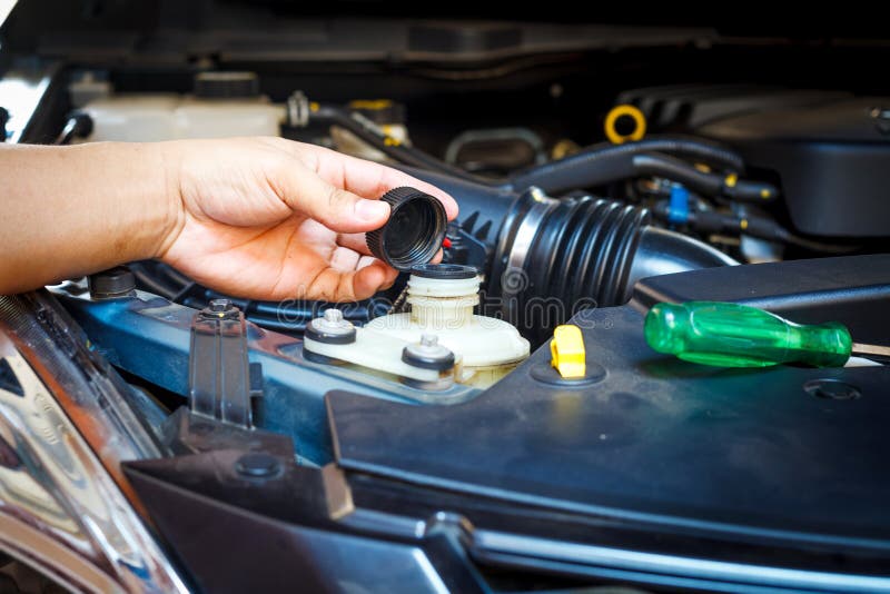 Checking Car Engine and Auto Repair Stock Image - Image of check ...