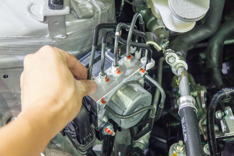 Checking car engine stock photo. Image of mechanical - 53345504