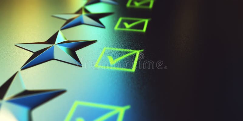 Checkbox Feedback Review stock image. Image of rate - 124872727