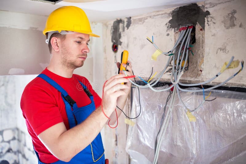 Checking of Current Distribution System Stock Image - Image of people ...