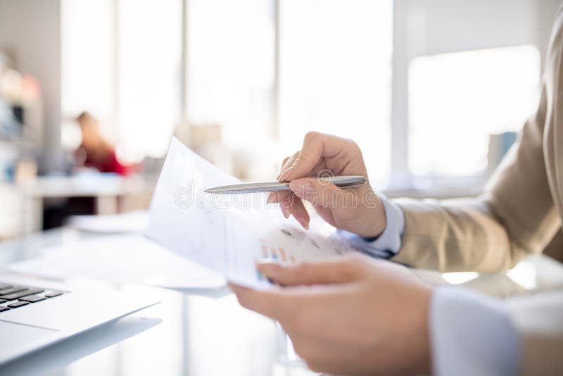 Checking Data in Business Papers Stock Image - Image of workplace ...