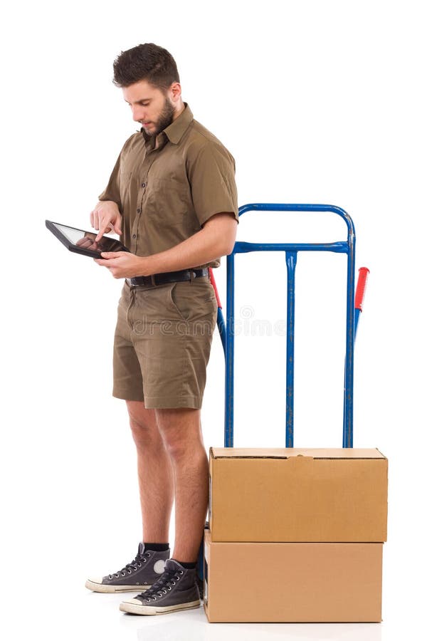 Checking the Delivery Schedule Stock Image - Image of delivery, focus ...