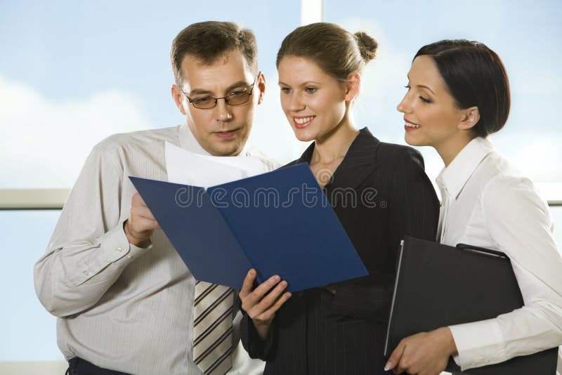 Checking documents stock photo. Image of boss, attention - 3679734