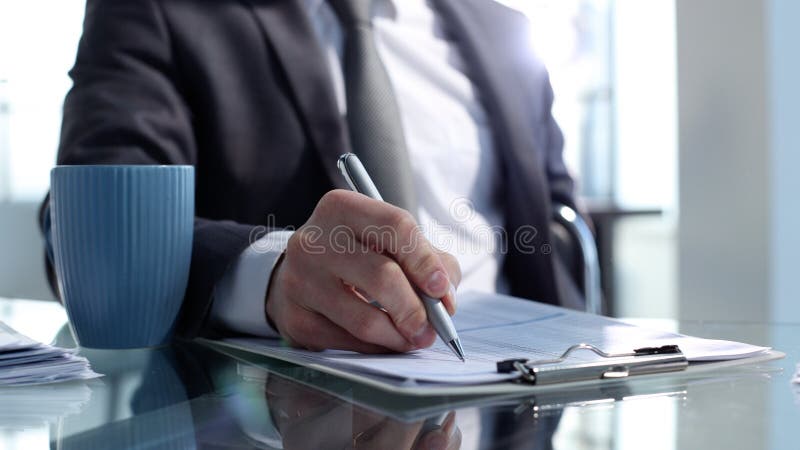 Checking Documents for a Business Meeting Stock Photo - Image of ...