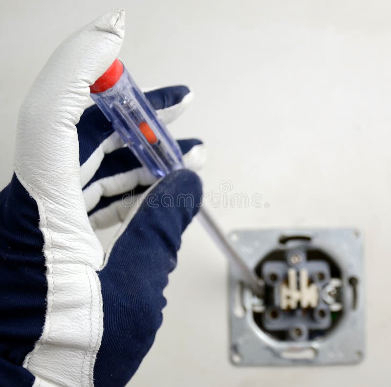 Checking the electricity stock image. Image of socket - 23243495