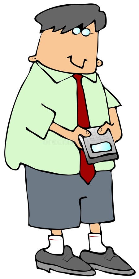 Checking email stock illustration. Illustration of shorts - 7642404