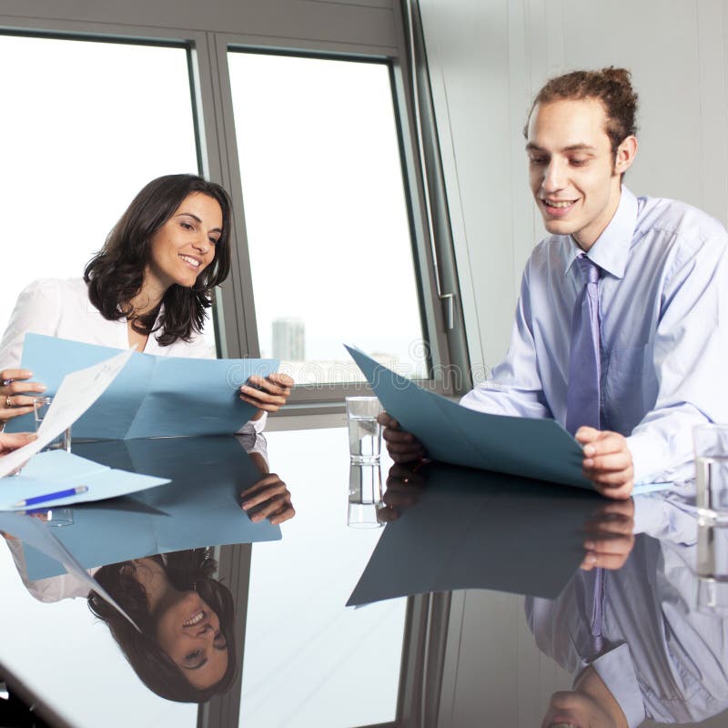 Checking the files stock photo. Image of meeting, idea - 19469114
