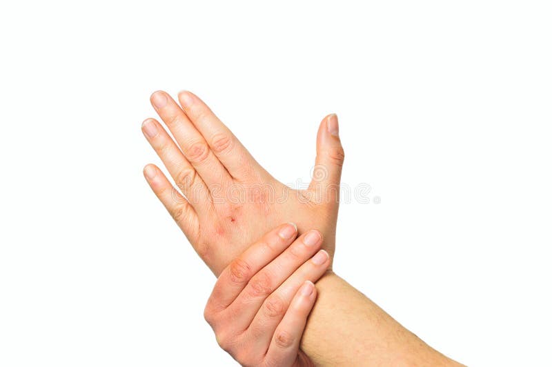 Checking the hand stock photo. Image of aged, dermatology - 123493552