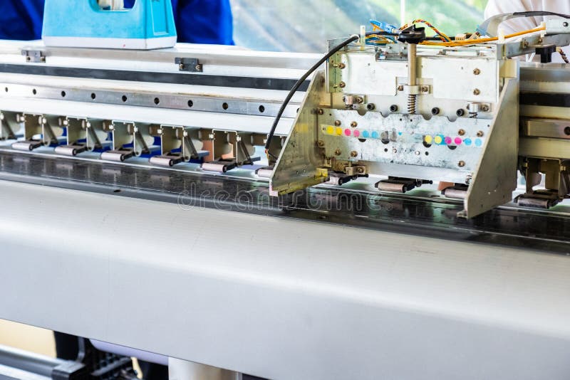 Checking the Head Inkjet Printer with Maintenance Stock Photo - Image ...