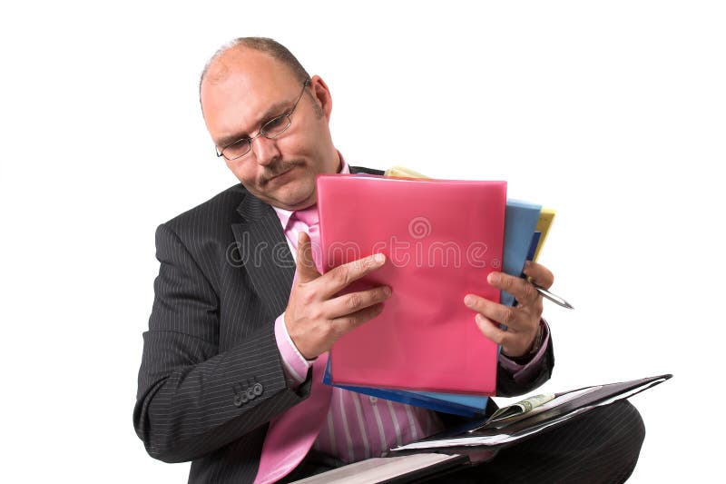 Checking documents stock photo. Image of boss, attention - 3679734