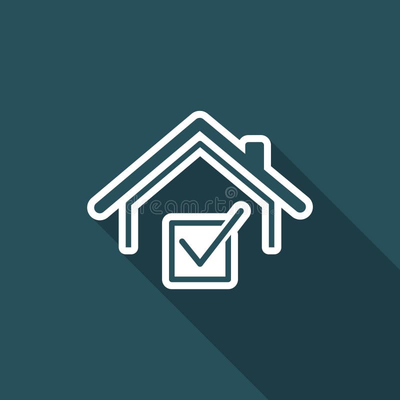 Checking House - Vector Web Icon Stock Vector - Illustration of ...