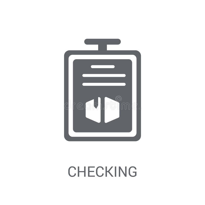 Checking Icon. Trendy Checking Logo Concept on White Background Stock ...