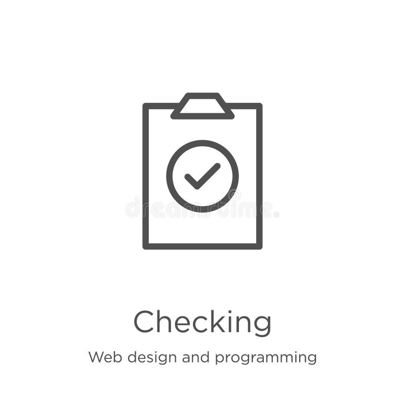 Checking Icon Vector from Web Design and Programming Collection. Thin ...