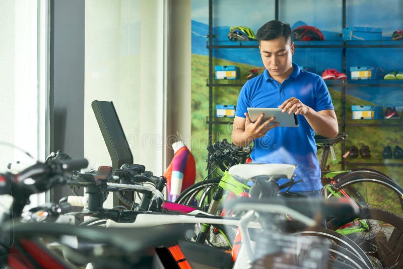 Checking items in store stock image. Image of shop, customer - 136795595