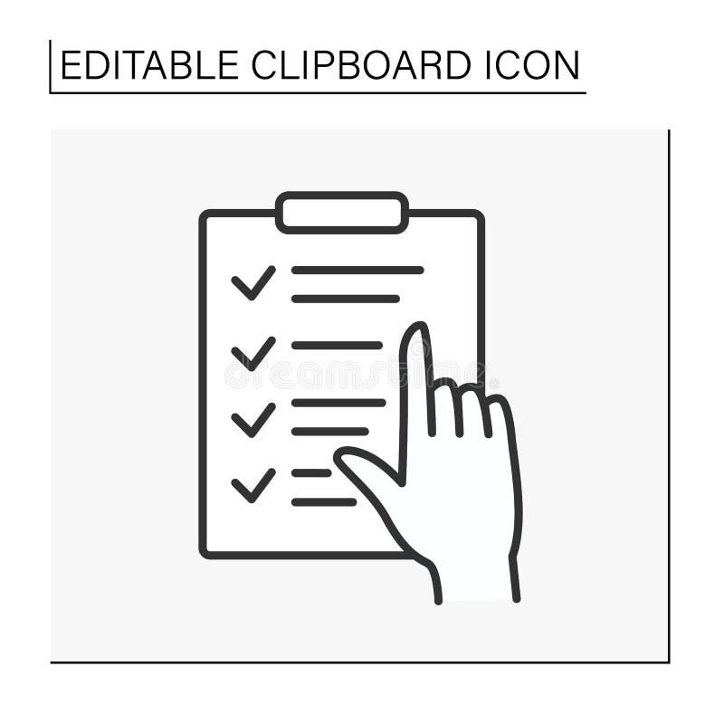 Checking line icon stock vector. Illustration of list - 232017830