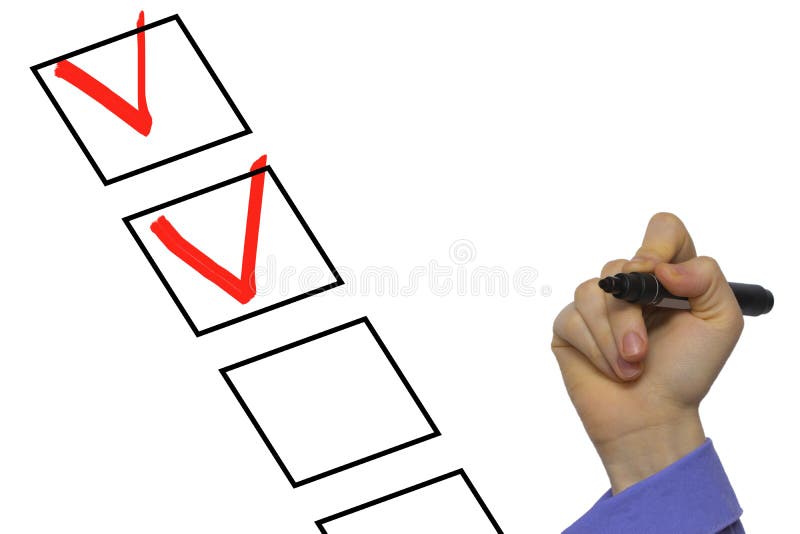 Checking List with Check Sign Isolated Stock Photo - Image of exam ...
