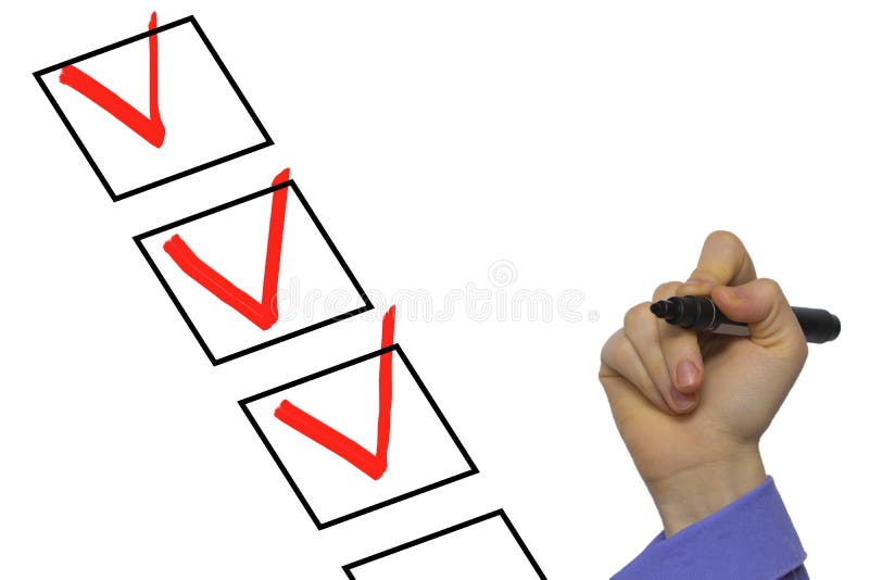 Checking List with Check Sign Isolated Stock Photo - Image of abstract ...