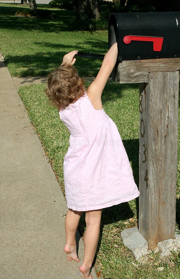 Checking the Mail stock photo. Image of dress, female - 6514610