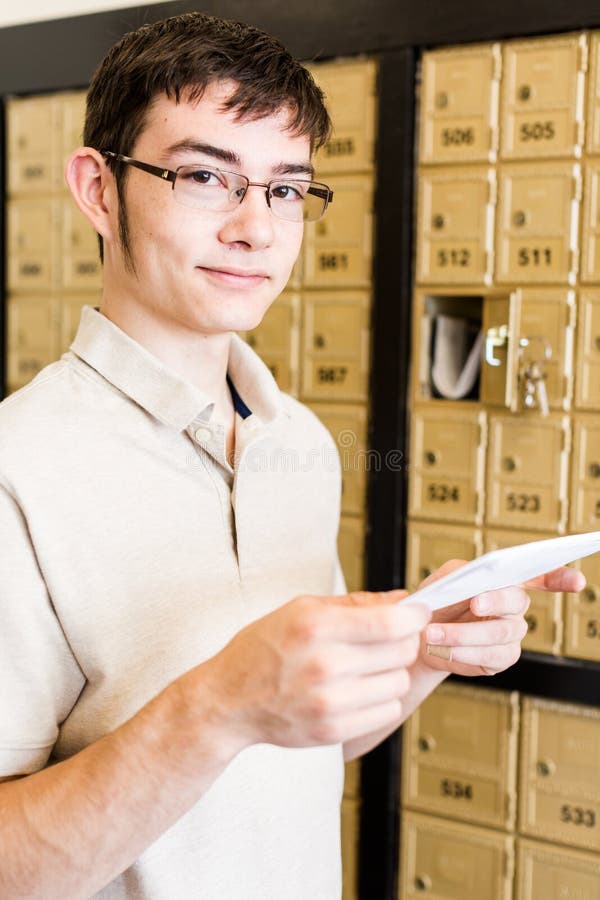 Checking mail stock photo. Image of adult, open, metal - 41637216
