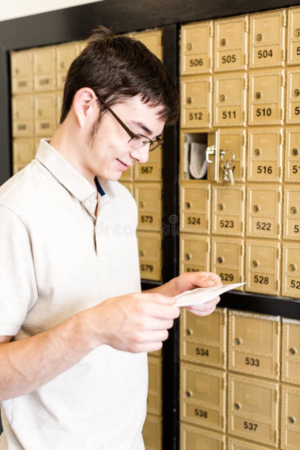 Checking mail stock image. Image of envelope, reading - 41637217