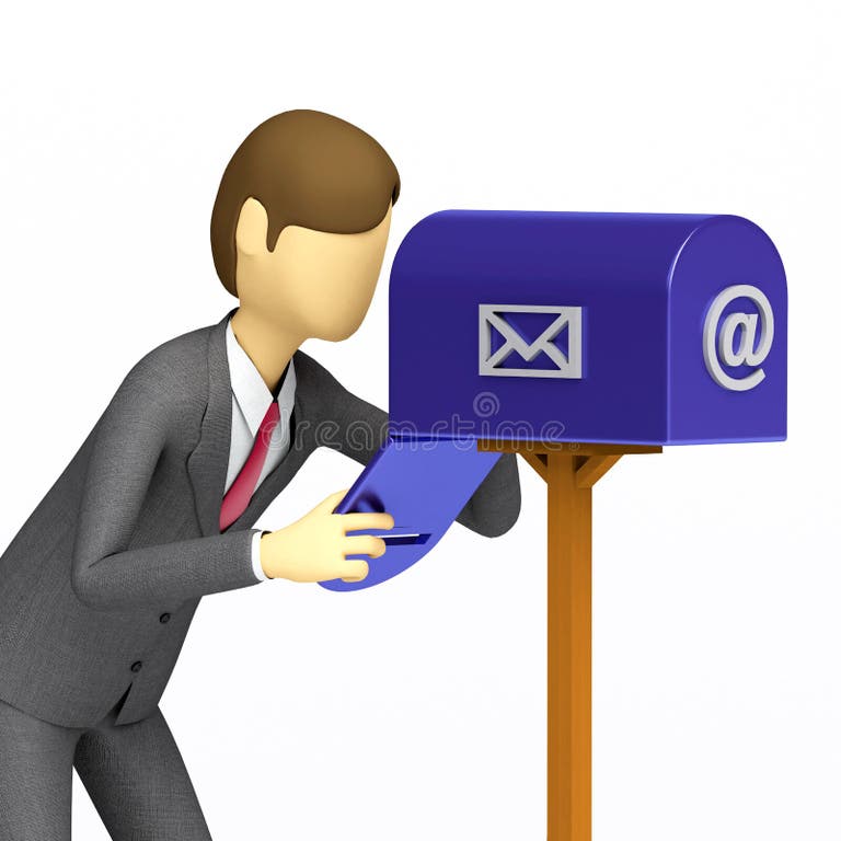 Checking the mailbox stock illustration. Illustration of busy - 12677139