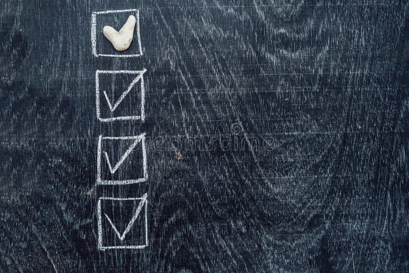 Checking Mark on Checklist, Tick in the Box Concept. Stock Photo ...