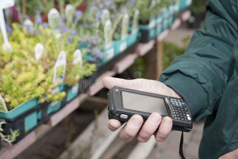 Checking Messages on a Wireless Device Stock Image - Image of handheld ...
