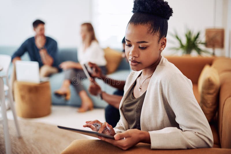 Checking My Emails from Different Devices. an Attractive Young ...