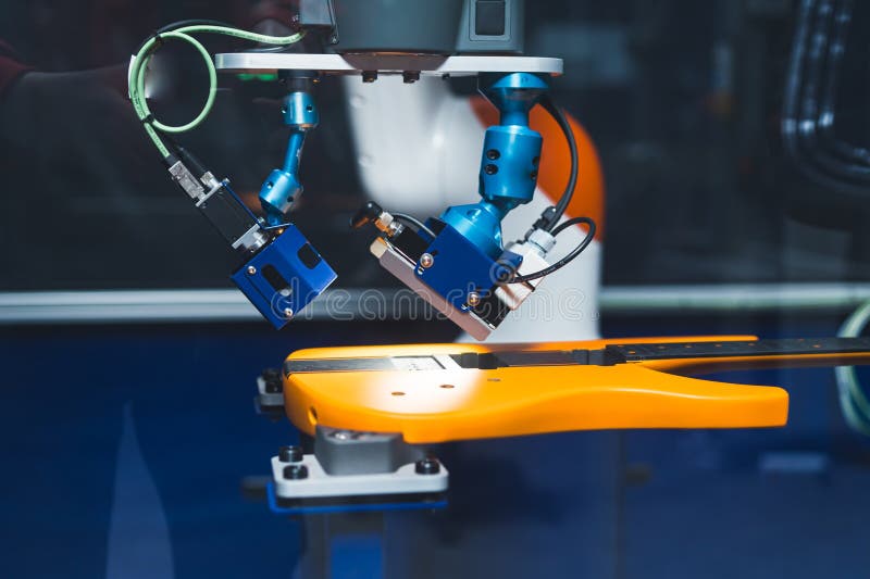 Paint Control - Using Robot Arm, Closeup, Musical Instrument Quality ...