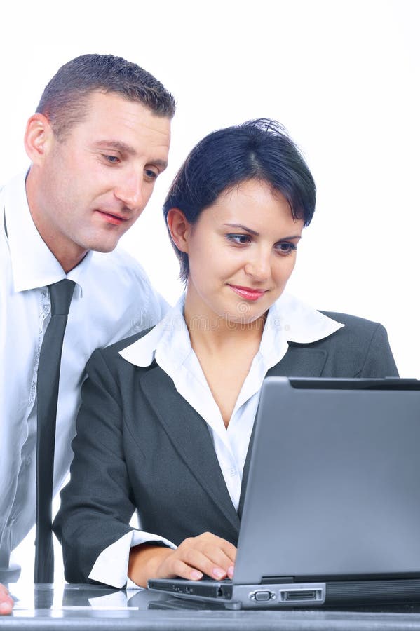 Checking the news stock image. Image of formal, discussing - 4127757