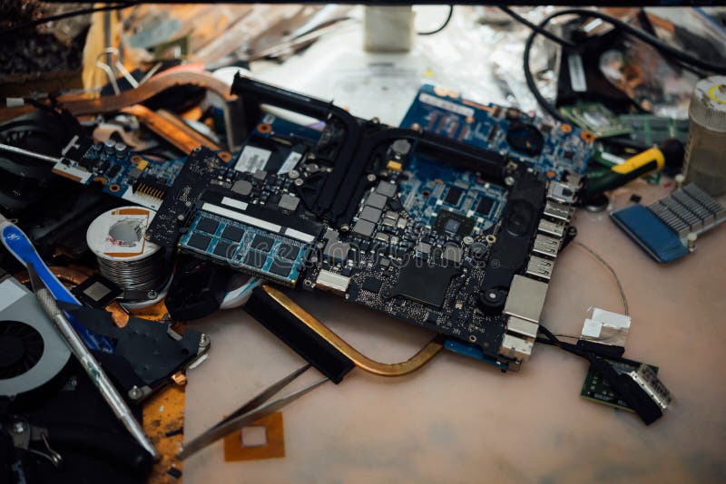 Checking a Notebook Laptop for Repair at Shop Stock Image - Image of ...