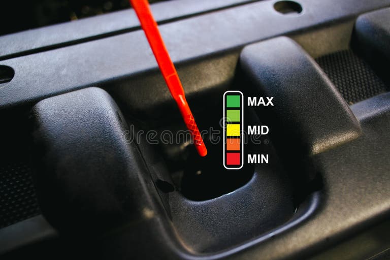 Checking the Oil Level in a Car Engine with an Oil Dipstick Stock Image ...