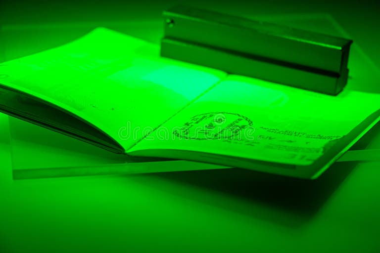 Checking the Passport for Fraud in UV and Another Light, Detection of ...
