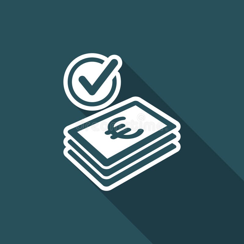 Payment Checking Icon - Euro Stock Vector - Illustration of online ...