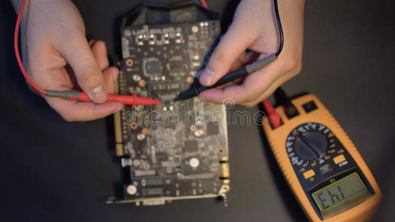 Checking the Performance of the Video Card with Multimeter Stock ...
